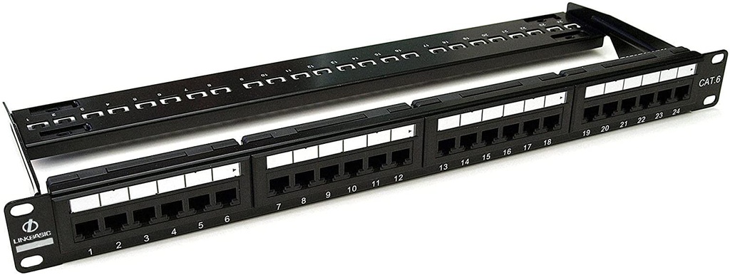 Linkbasic Patch Panel lleno Cat.6 conexión 24 puertos | JM Security System